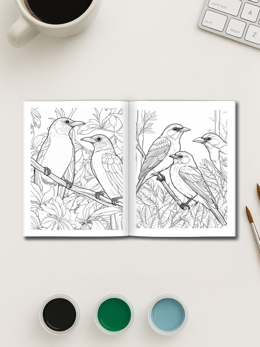Birdsong Nature – 10 Tranquil Bird Coloring Pages | Colouring 4 Kids