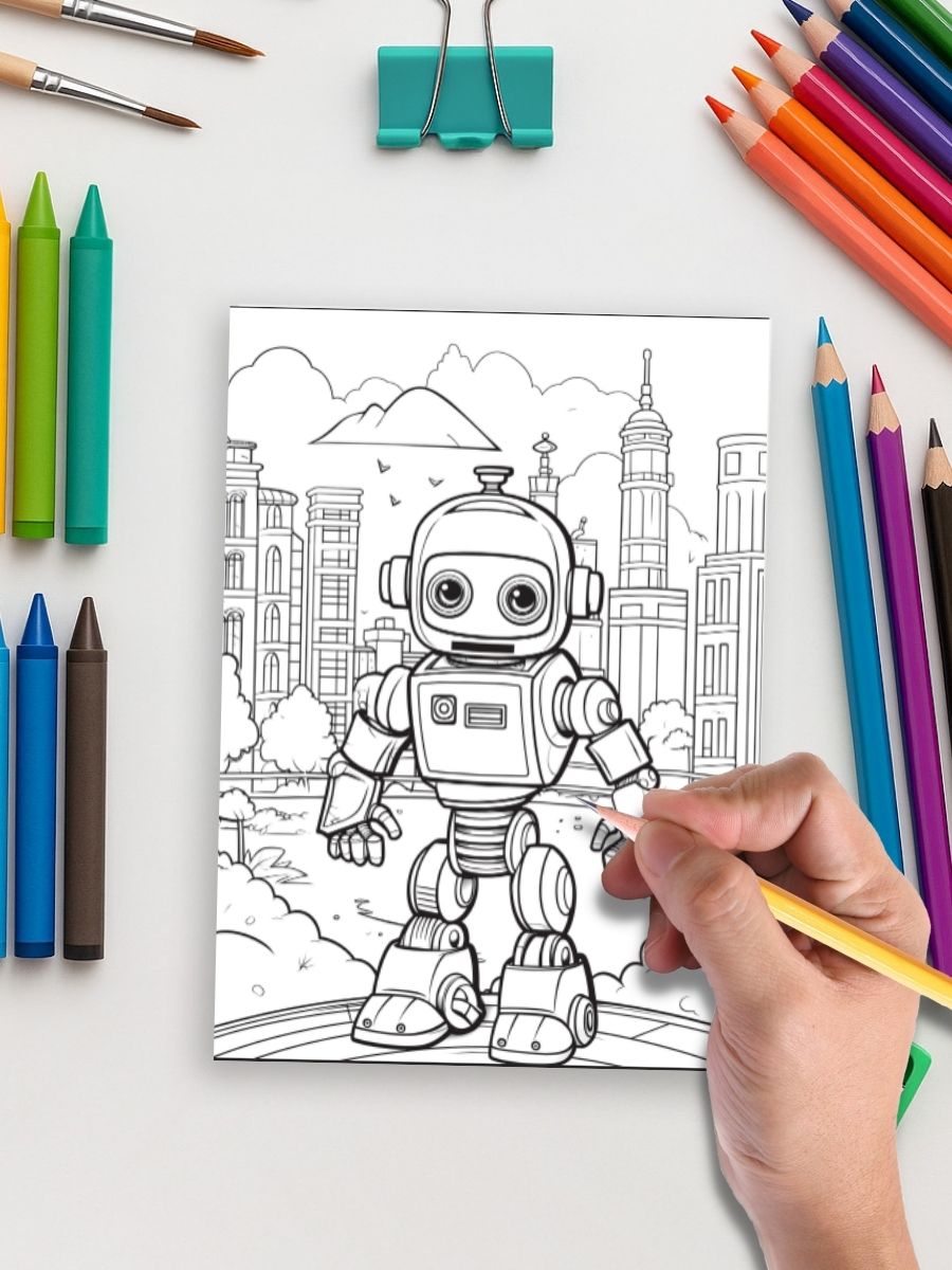 Mech World – 50 Fun Robot Coloring Pages | Colouring 4 Kids